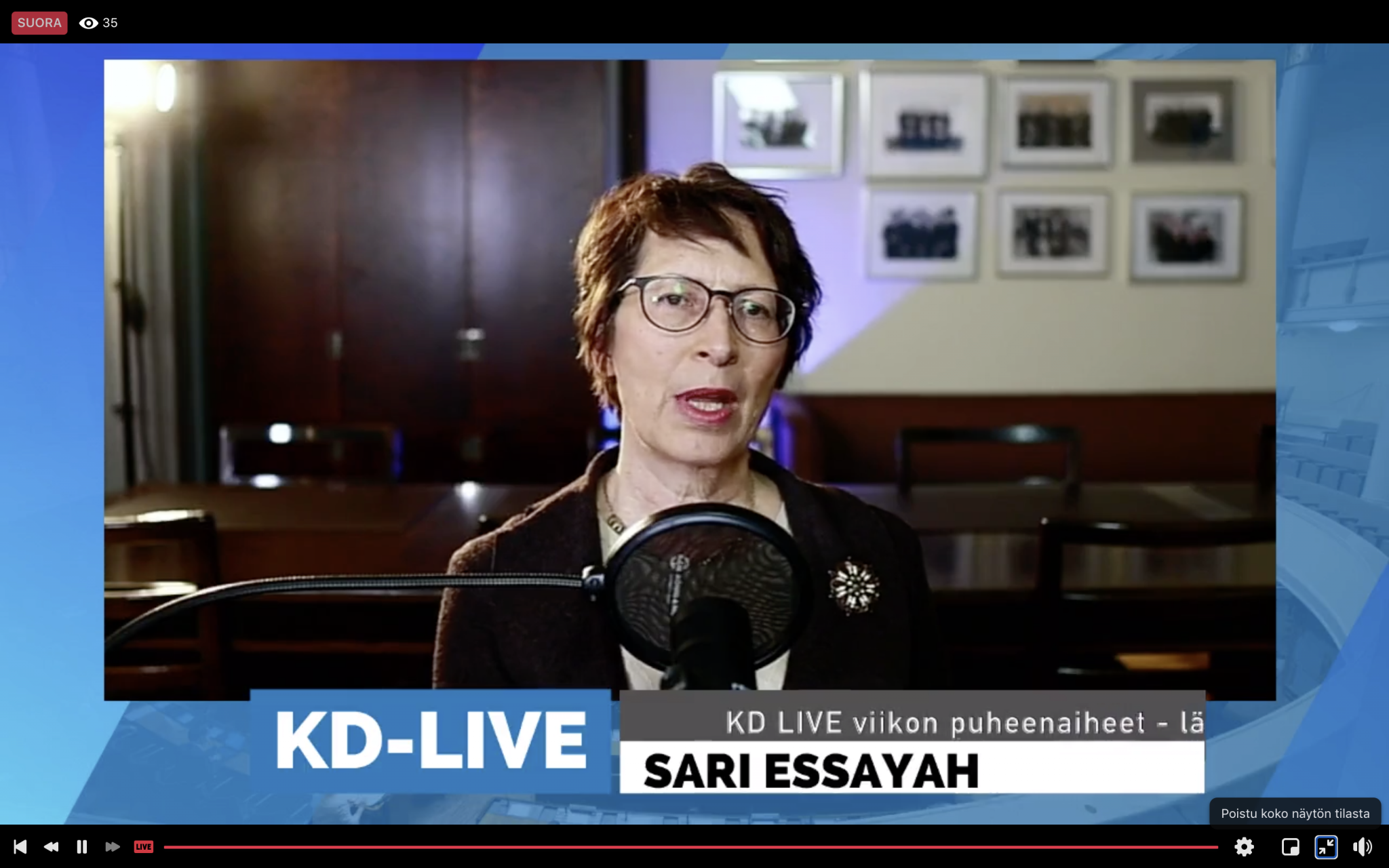Sari Essayah KD-Live-kyselytunnilla: ”Nykyinen soteuudistus-ratkaisu ei ...