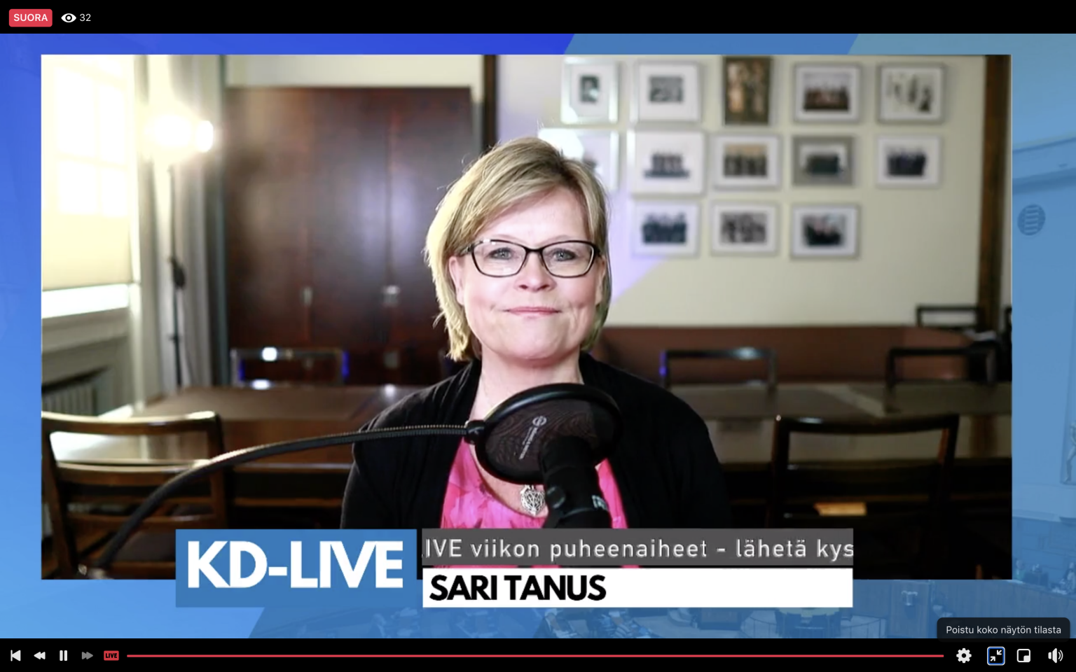 Sari Tanus: ”Ikäihmisten pitää päästä liikkeelle ja meidän muiden on ...